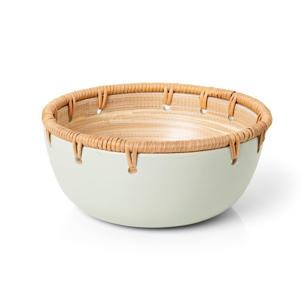Bowl Duo Rattan 15cm Salvia | Copa&Cia